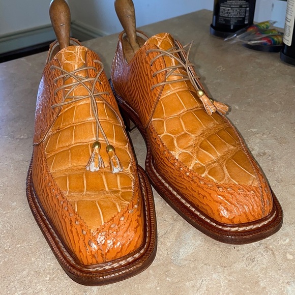 Mauri | Shoes | Rare Mauri Alligator And Shark Skin Leather Lace Up ...